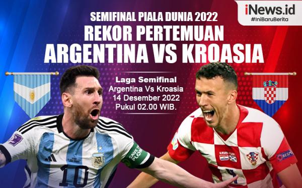 Infografis Rekor Pertemuan Argentina Vs Kroasia Semifinal Piala Dunia 2022