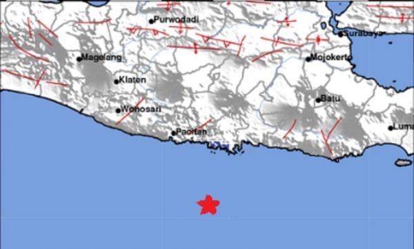 Gempa Bumi Magnitudo 4,2 Guncang Pacitan Jawa Timur Malam Ini