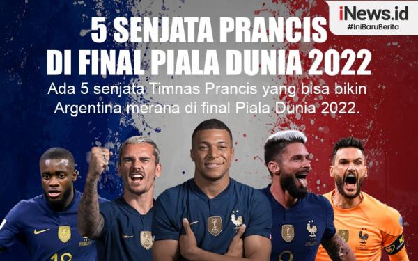 Infografis 5 Senjata Prancis di Final Piala Dunia 2022