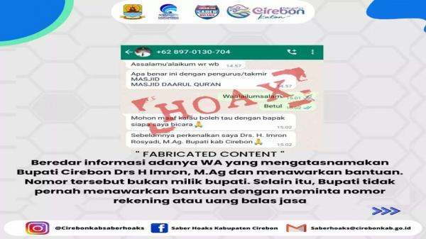 Awas, Penipu Catut Nama Bupati Cirebon, Begini Modusnya