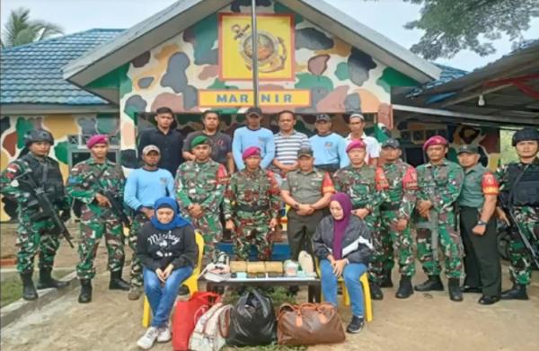 Bawa Sabu 4 Kg dari Malaysia, 2 IRT Ini Ditangkap TNI