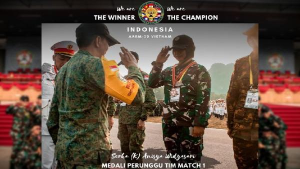 Serka Anisya Petembak Kodam Siliwangi Sumbang Prestasi di AARM 2022 Vietnam