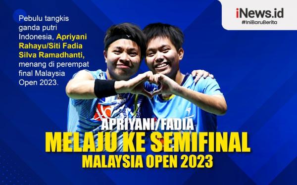Infografis Apriyani/Fadia ke Semifinal Malaysia Open 2023
