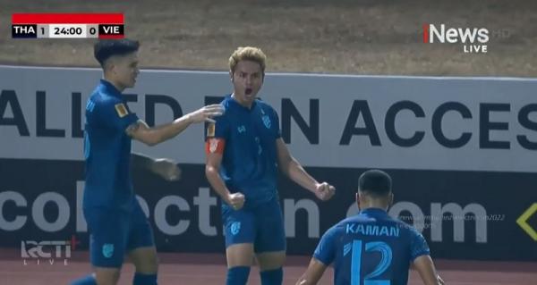 Theerathon Bunmathan Cetak Gol Indah, Thailand Ungguli Vietnam di Babak ...