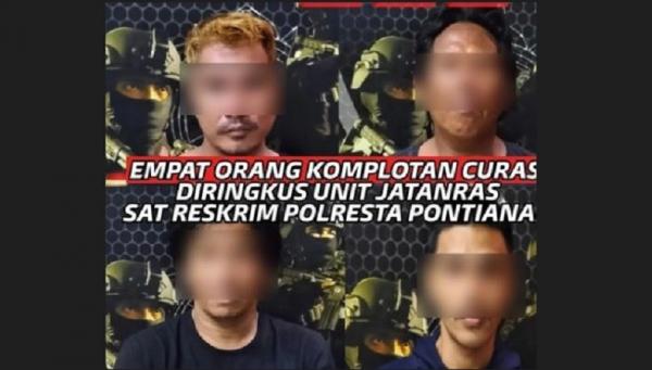 Komplotan Rampok Bersenjata Tajam di Pontianak Dibekuk!