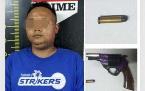 Pelaku Curanmor di Kubu Raya Simpan Senpi Rakitan dan Sebutir Peluru