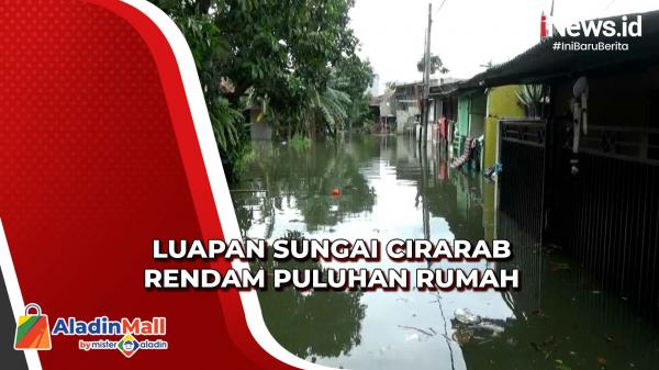 Puluhan Rumah Terendam akibat Luapan Sungai Cirarab di Tangerang