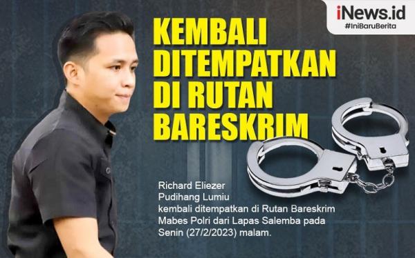 Infografis Bharada E Kembali Ditempatkan Di Rutan Bareskrim