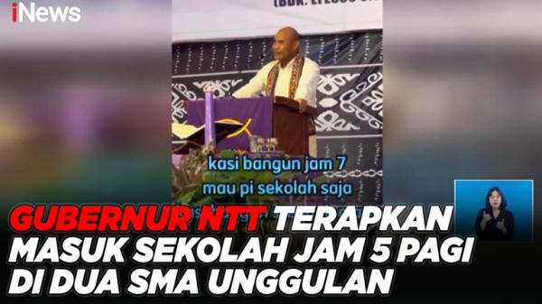 Gubernur NTT Terapkan Masuk Sekolah Jam 5 Pagi di Dua SMA Unggulan