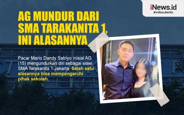 Infografis AG Pacar Mario Dandy Mundur dari SMA Tarakanita 1
