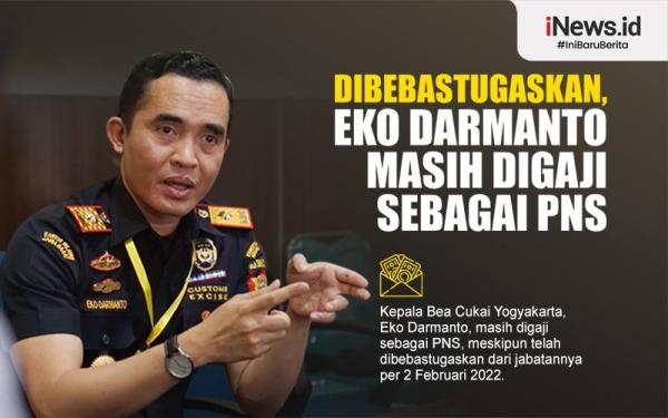Infografis Eko Darmanto Dibebastugaskan, Masih Digaji Negara?
