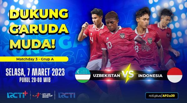 Link Live Streaming Timnas Indonesia U-20 vs Uzbekistan di Piala Asia U-20 2023 Malam Ini