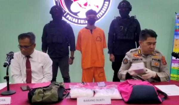 Polda Sultra Tangkap Bandar Narkoba Lintas Provinsi Amankan 1 1 Kg Sabu