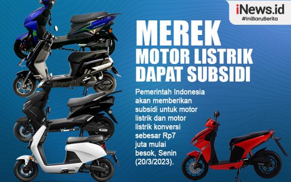 Infografis Merek Motor Listrik Dapat Subsidi