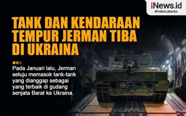 Infografis Tank Leopard 2 Jerman Tiba di Ukraina