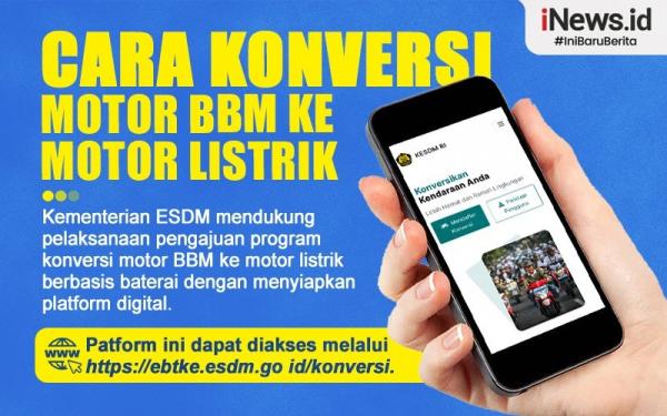 Infografis Cara Konversi Motor BBM ke Listrik