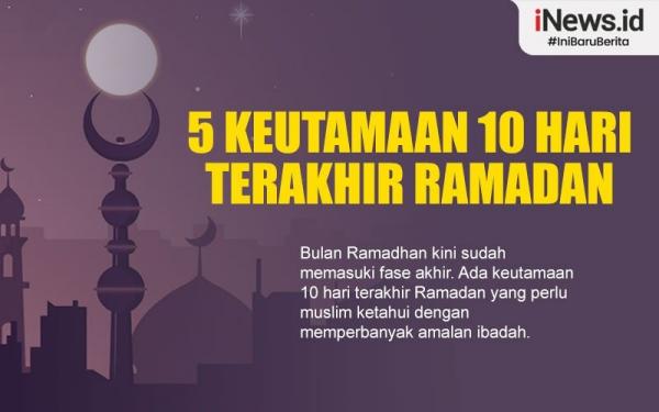 Infografis 5 Keutamaan 10 Hari Terakhir Ramadhan