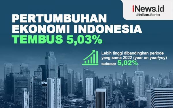 Infografis Pertumbuhan Ekonomi Indonesia Tembus 5,03 Persen