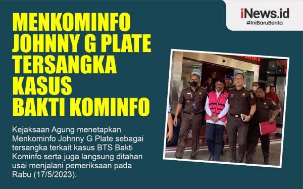 Infografis Menkominfo Johnny G Plate Tersangka Kasus BAKTI Kominfo