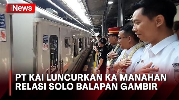 Hore! PT KAI Luncurkan KA Manahan Relasi Solo Balapan-Gambir, Cek Jadwalnya