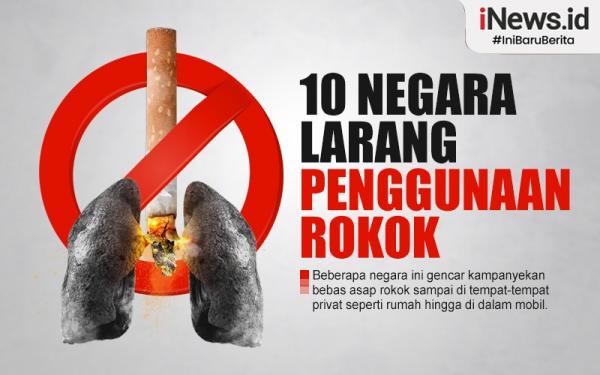 Infografis 10 Negara yang Melarang Penggunaan Rokok sebagai Upaya ...
