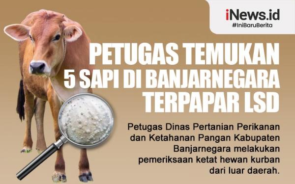 Infografis Petugas Temukan 5 Sapi di Banjarnegara Terpapar LSD