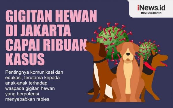 Infografis Gigitan Hewan di Jakarta Capai Ribuan Kasus
