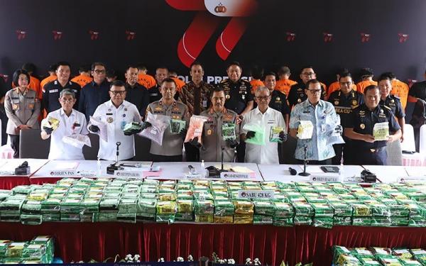 Bareskrim Ungkap 3 Kasus Narkotika, 428 Kg Sabu Disita
