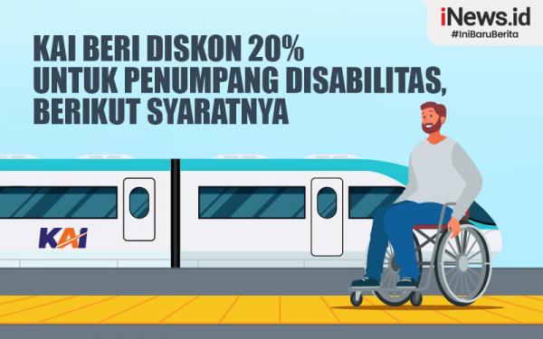 Infografis KAI Beri Diskon 20 Persen untuk Penumpang Disabilitas, Berikut Syaratnya
