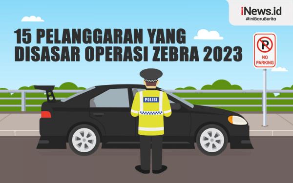 Infografis 15 Pelanggaran yang Disasar Operasi Zebra 2023