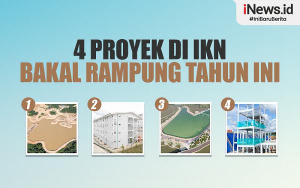 Infografis 4 Proyek di IKN Bakal Rampung Tahun Ini