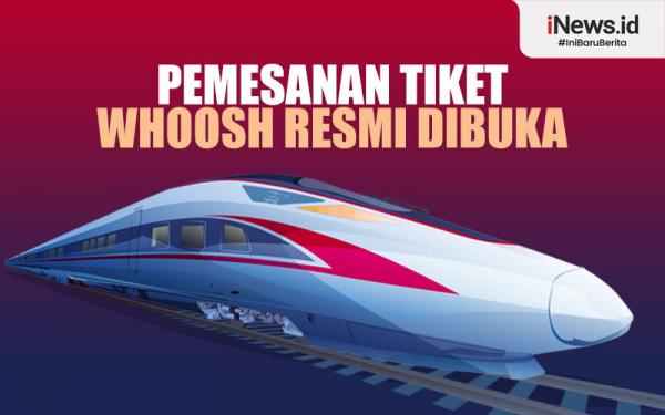 Infografis Pemesanan Tiket Kereta Cepat Whoosh Resmi Dibuka