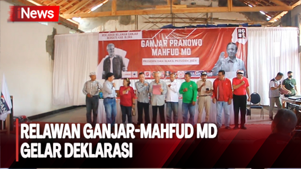 Dukung Ganjar-Mahfud MD pada Pilpres 2024, Ratusan Orang di Blora Gelar Deklarasi
