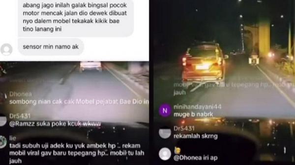 Viral Mobil Ugal-ugalan Nyalakan Strobo sambil Live TikTok di Jalanan Palembang, Netizen Geram