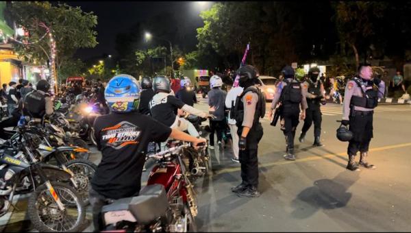 Polisi Amankan Ratusan Motor Knalpot Brong saat Perayaan 1 Abad Persis Solo