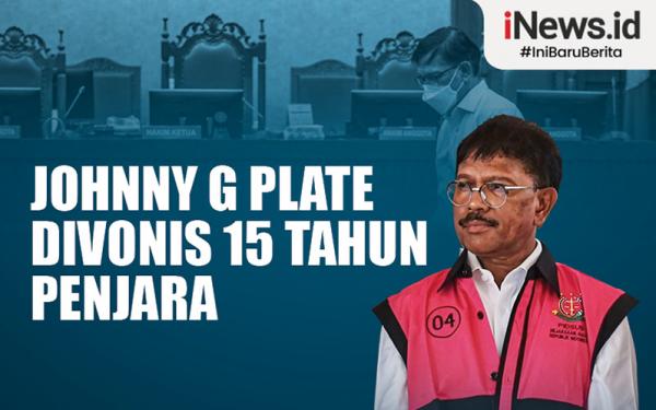 Infografis Johnny G Plate Divonis 15 Tahun Penjara