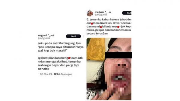 Viral Driver Ojol Aniaya Penumpang Perempuan di Bali, Bibir sampai Robek