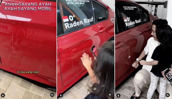 Viral Anak Kecil Tulis Kata I Love di Mobil Sport Kesayangan Ayahnya ...