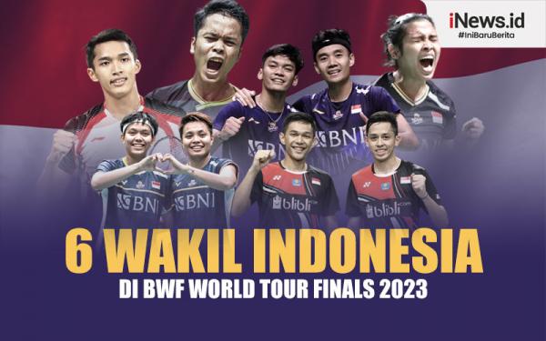 Infografis Daftar 6 Wakil Indonesia di BWF World Tour Finals 2023