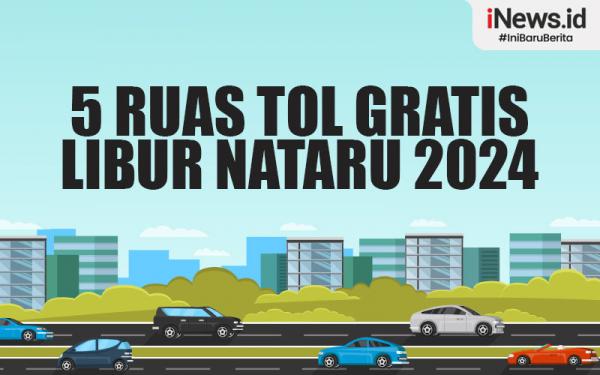 Infografis 5 Ruas Tol Gratis Selama Libur Nataru 2024