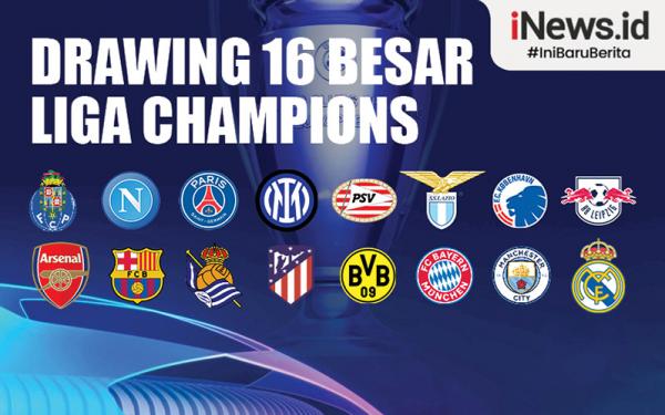 Infografis Drawing 16 Besar Liga Champions