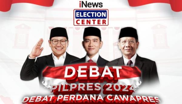 Jangan Lewatkan! Debat Ke-2 Pilpres 2024 Giliran Cawapres, Live di iNews Mulai Sore Ini