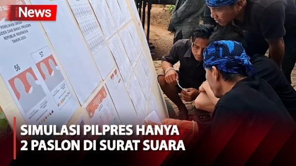 Simulasi Pilpres 2024, Hanya Ada 2 Paslon dalam Surat Suara di Lebak Simulasi Pilpres 2024, Hanya Ada 2 Paslon dalam Surat Suara di Lebak