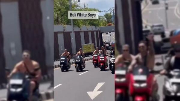 Viral Aksi Konvoi Ugal-ugalan Bule di Bali, Tak Pakai Helm dan Pakaian