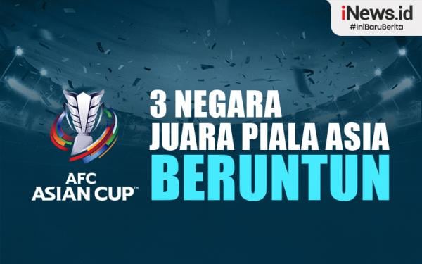 Infografis Daftar 3 Negara Juara Piala Asia Beruntun