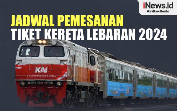 Infografis Jadwal Pemesanan Tiket Kereta Lebaran 2024