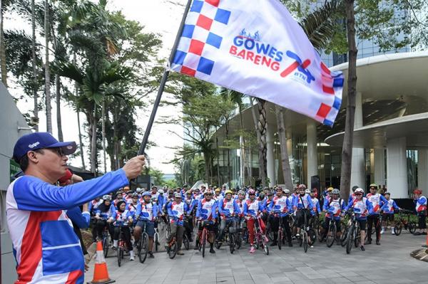 500 Peserta Gowes Bareng Meriahkan HUT ke-74 BTN