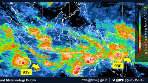 BMKG Deteksi 2 Bibit Siklon Tropis, Waspada Hujan Lebat dan Gelombang Tinggi