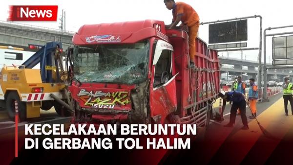 Kecelakaan Beruntun 5 Kendaraan di Gerbang Tol Halim, Tak Ada Korban Jiwa