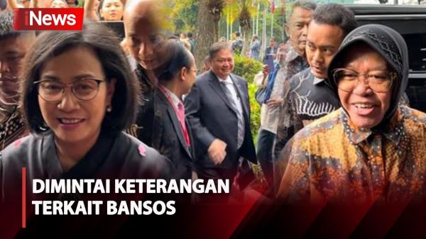 Risma, Airlangga dan Sri Mulyani Tiba di MK untuk Jadi Saksi Sidang Sengketa Pilpres
